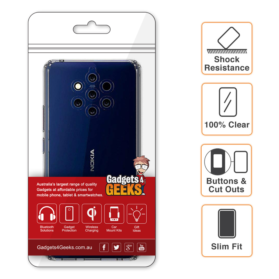 Slim Hybrid Acrylic Bumper Case for Nokia 9 PureView (Clear)